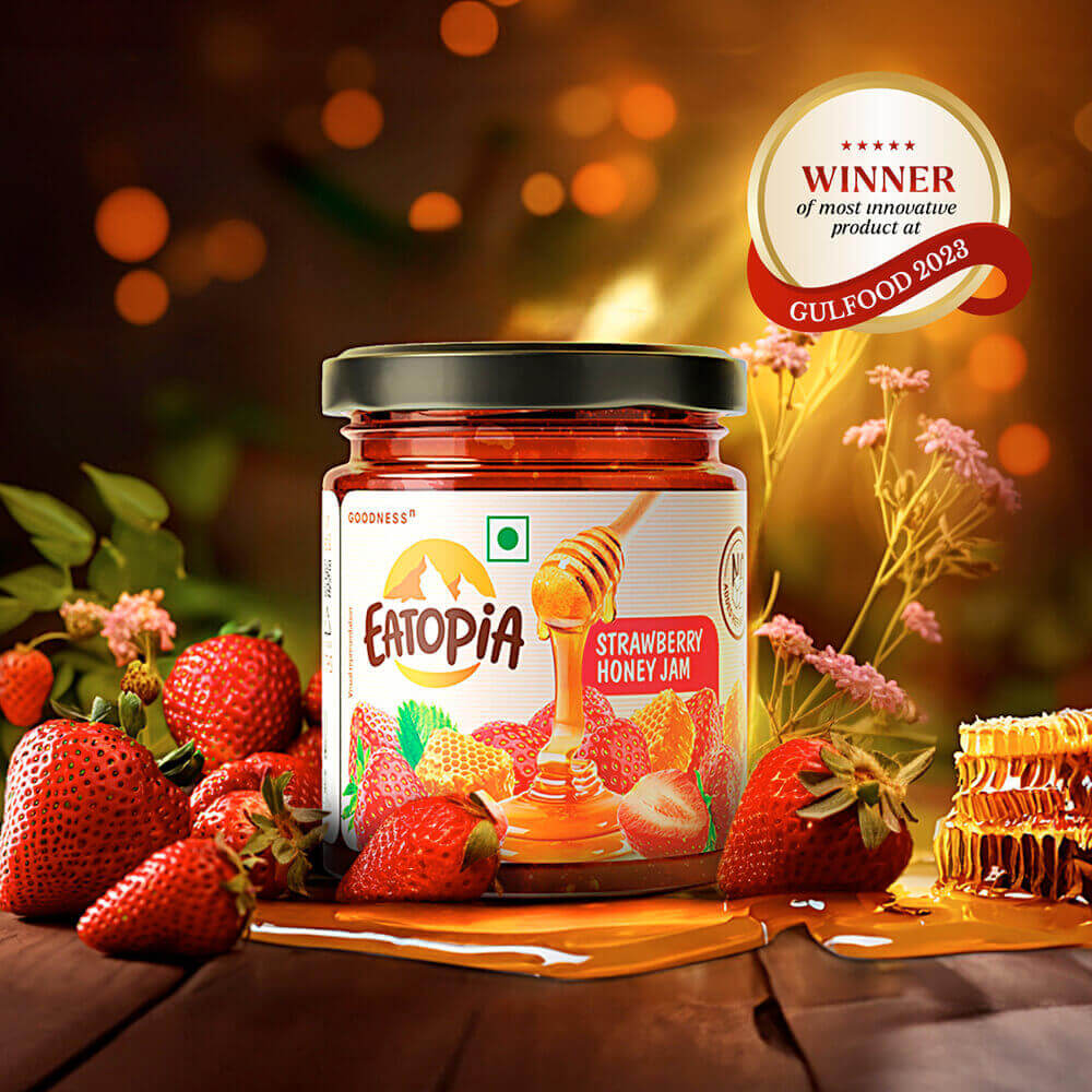 Real Fruit Strawberry Honey Jam | No added preservatives, colour, suga – Eatopia