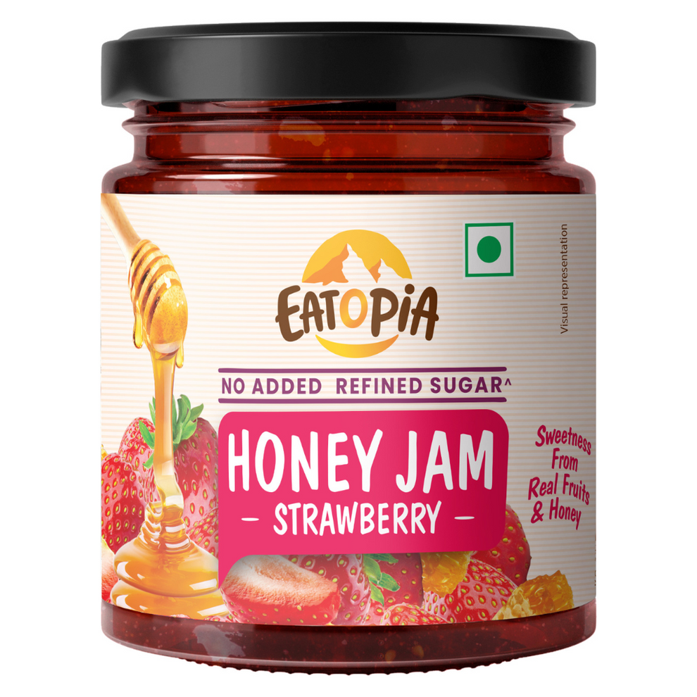 Strawberry Honey Jam | No Sugar | No preservatives | Real fruits and ...